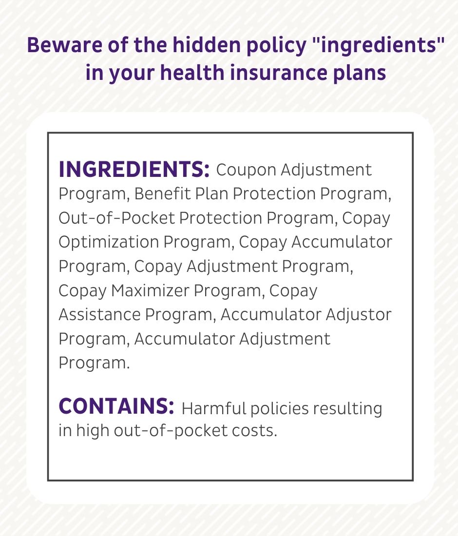 Copay accumulators and programs that harm access to healthcare